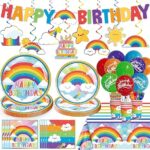 Rainbow Birthday Party Guide | WittyPrintables