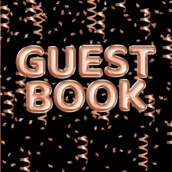 Black and Rose Gold Guest Books for Family Occasions | WittyPrintables